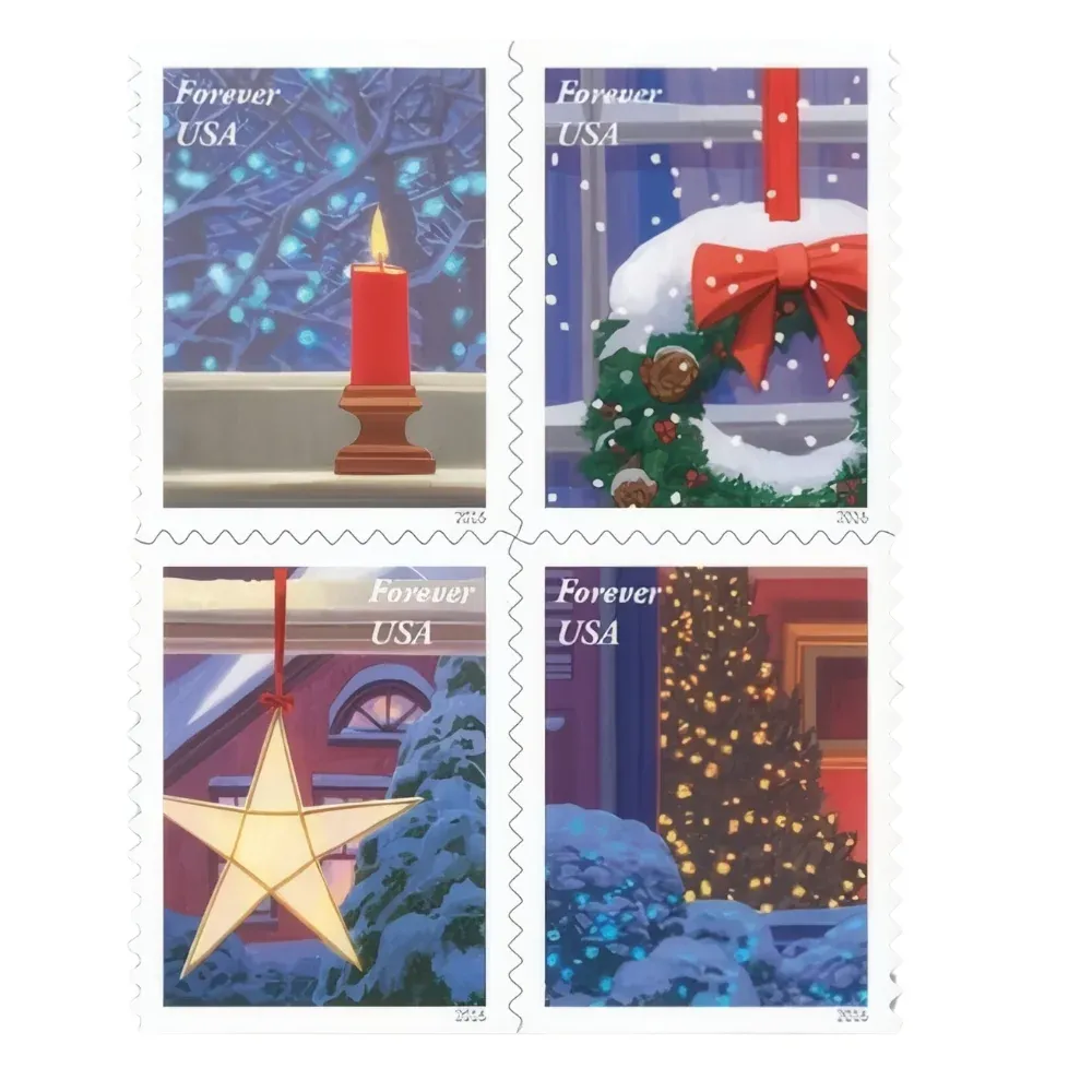 Holiday Windows 2016 - Forever Stamps